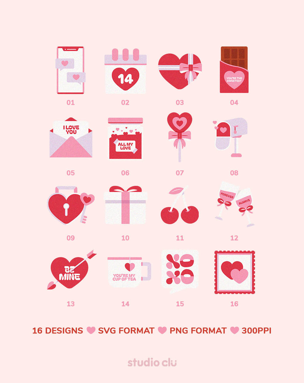 Love Is In The Air Digital Vector Art Bundle – studio clu